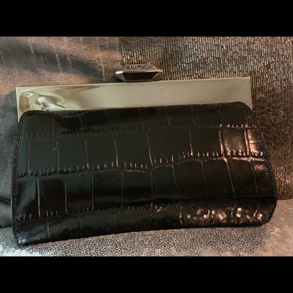 Ann Taylor | Bags | Ann Taylor Genuine Leather Croc Clutch | Poshmark